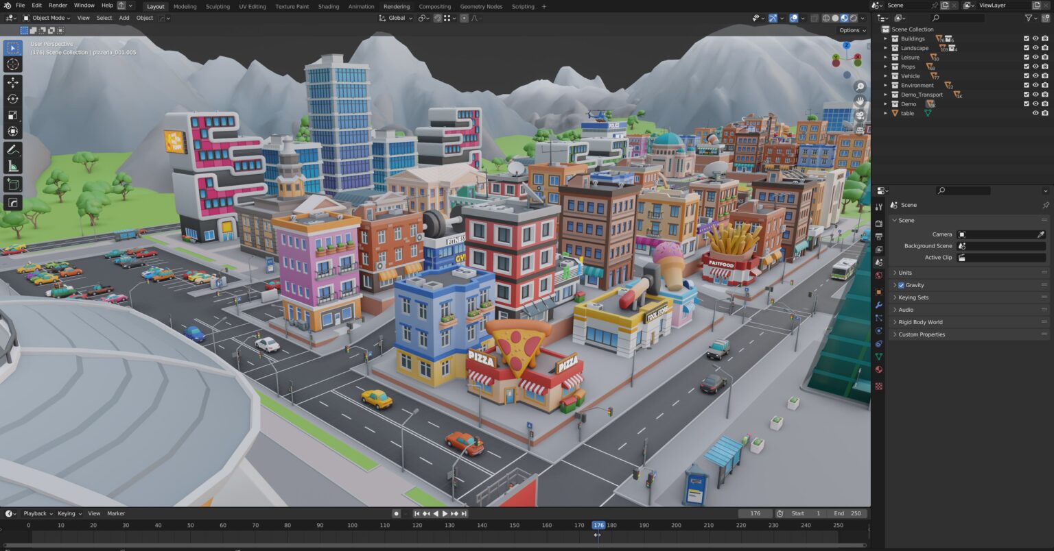 Creating the Megacity Low-Poly Asset Pack: Process and Insights