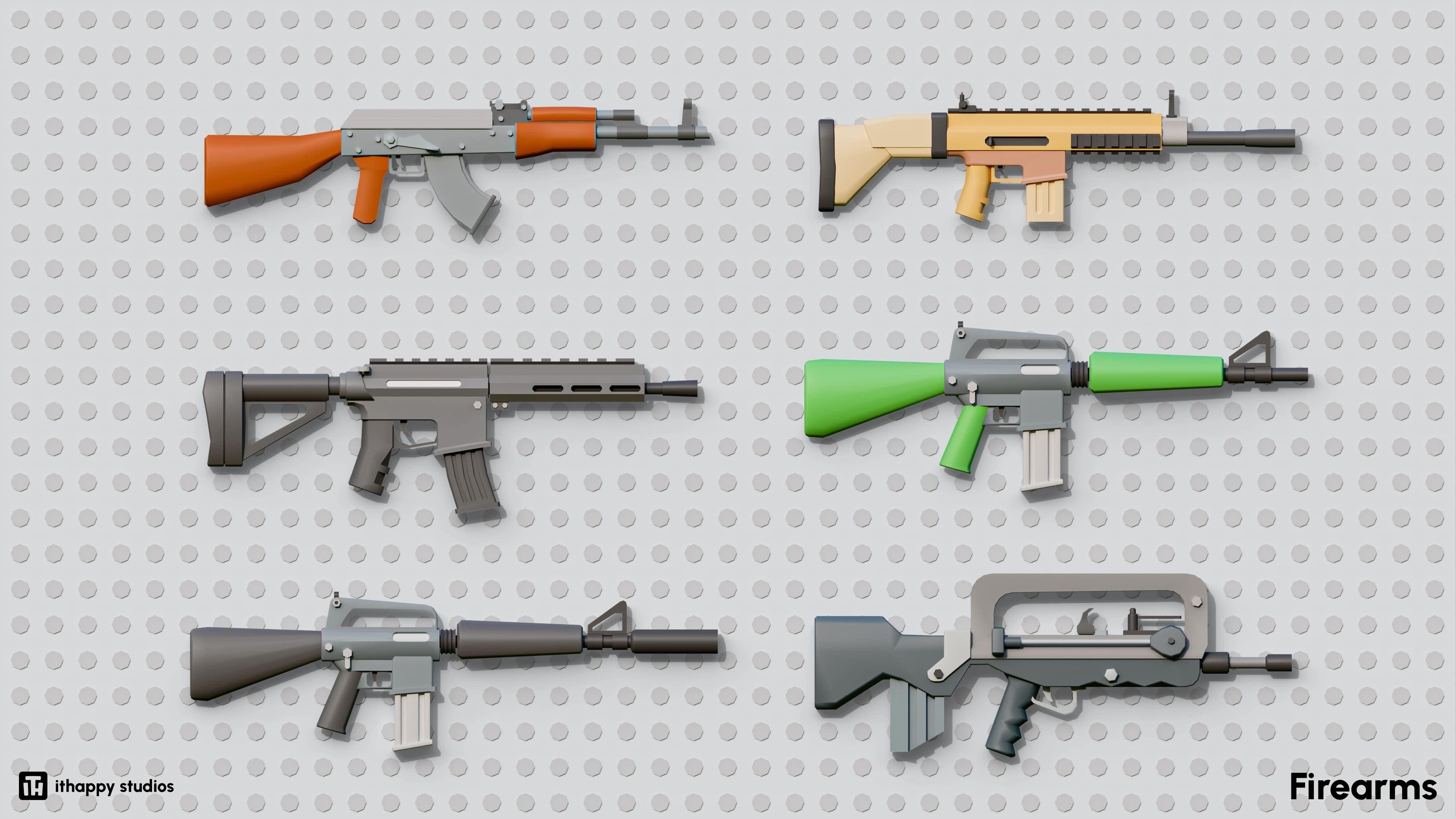 Firearms Pack | Low-Poly Weapon Models for Unity & Unreal