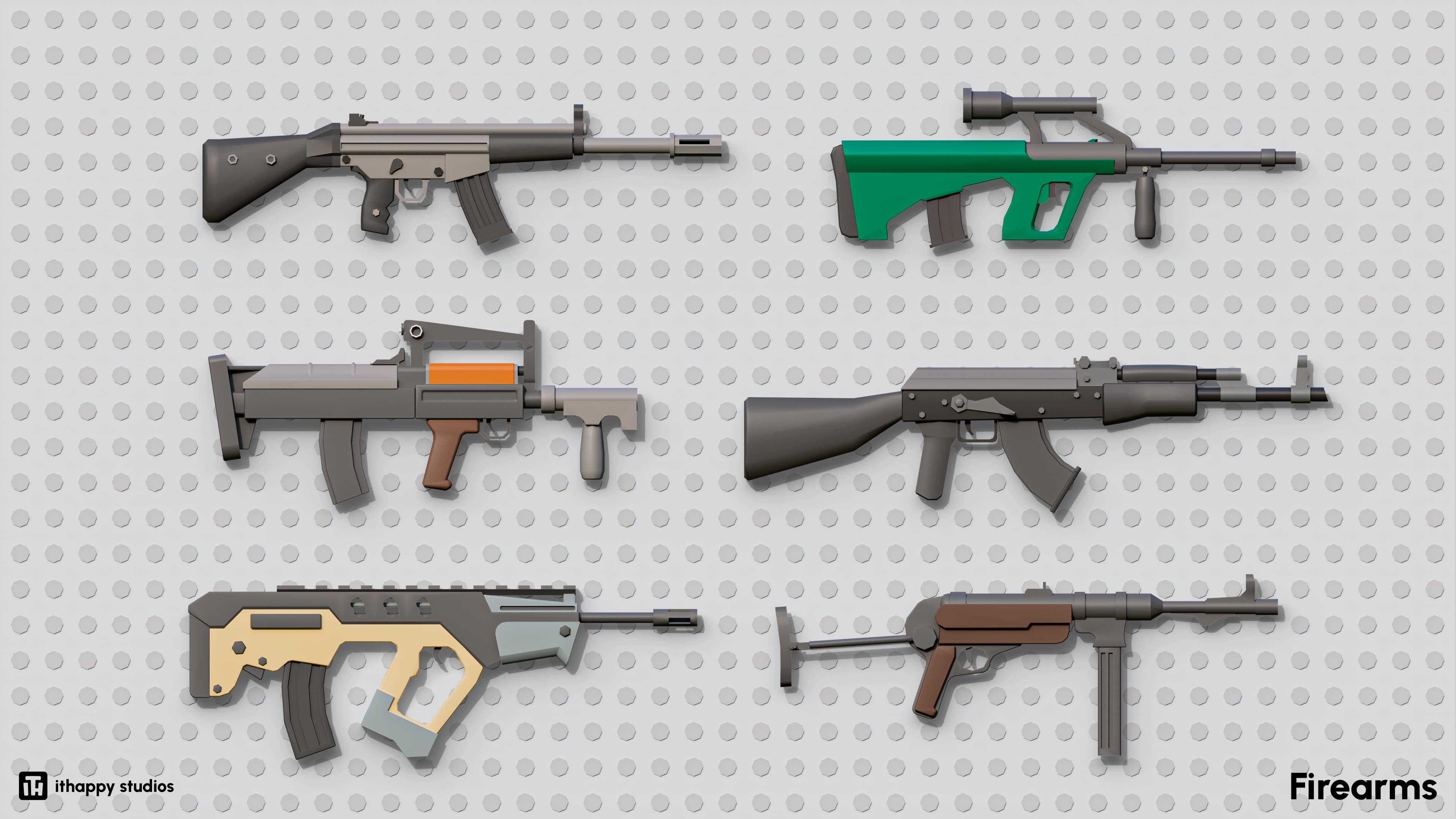 Firearms Pack | Low-Poly Weapon Models for Unity & Unreal