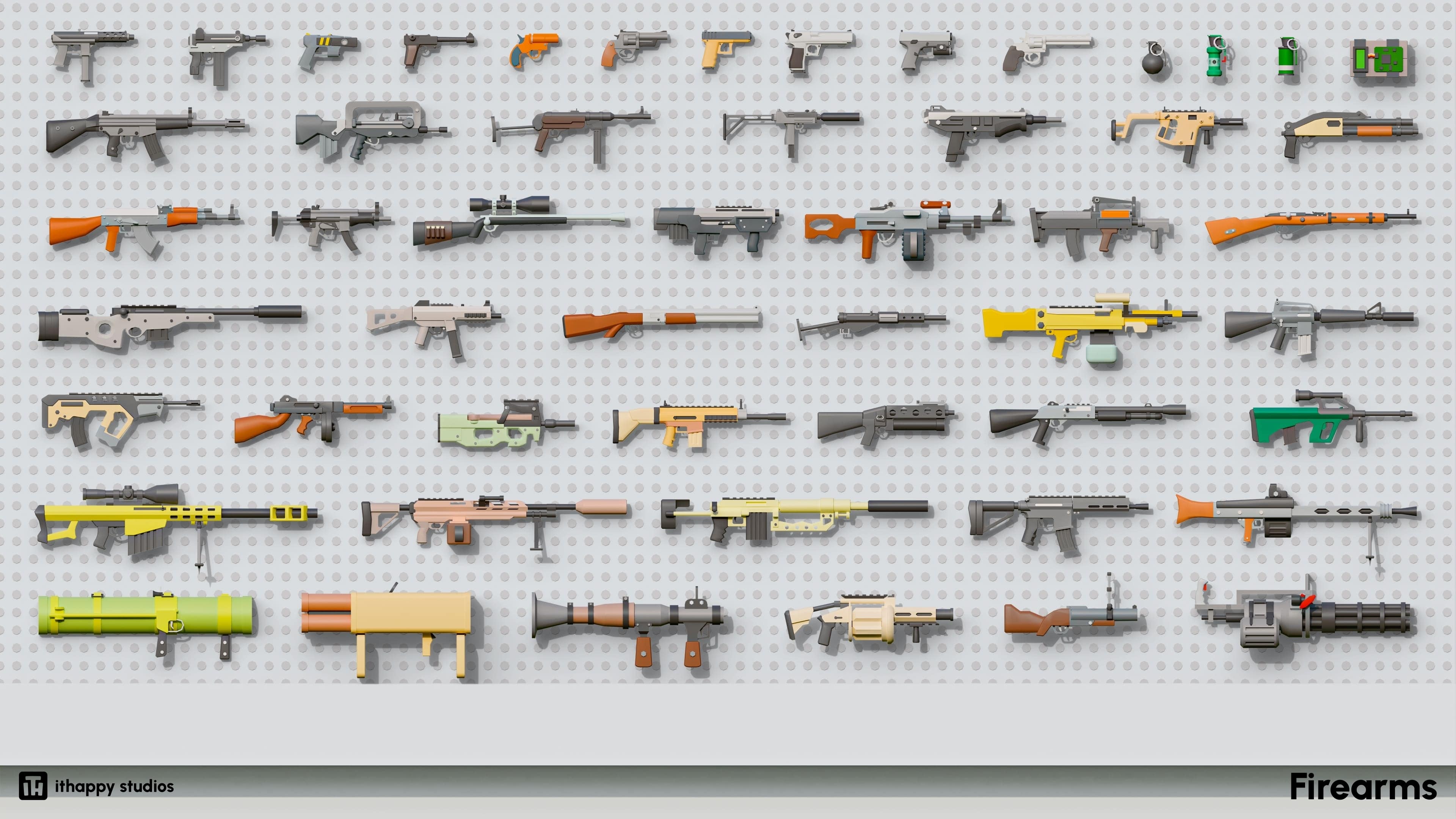 Firearms Pack | Low-Poly Weapon Models for Unity & Unreal