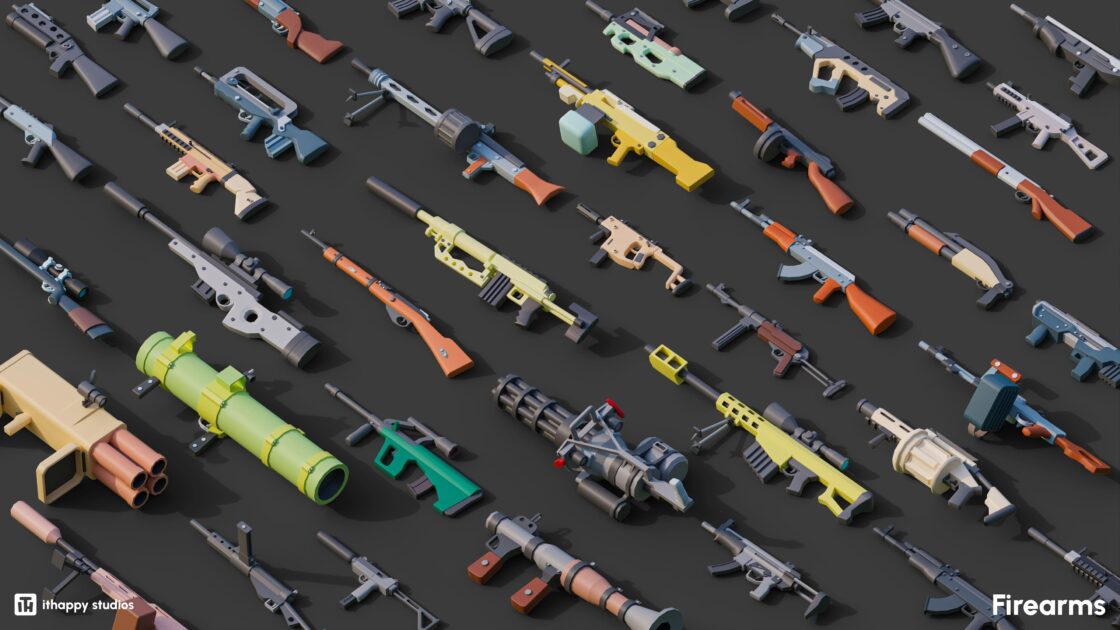 Firearms Pack | Low-Poly Weapon Models for Unity & Unreal