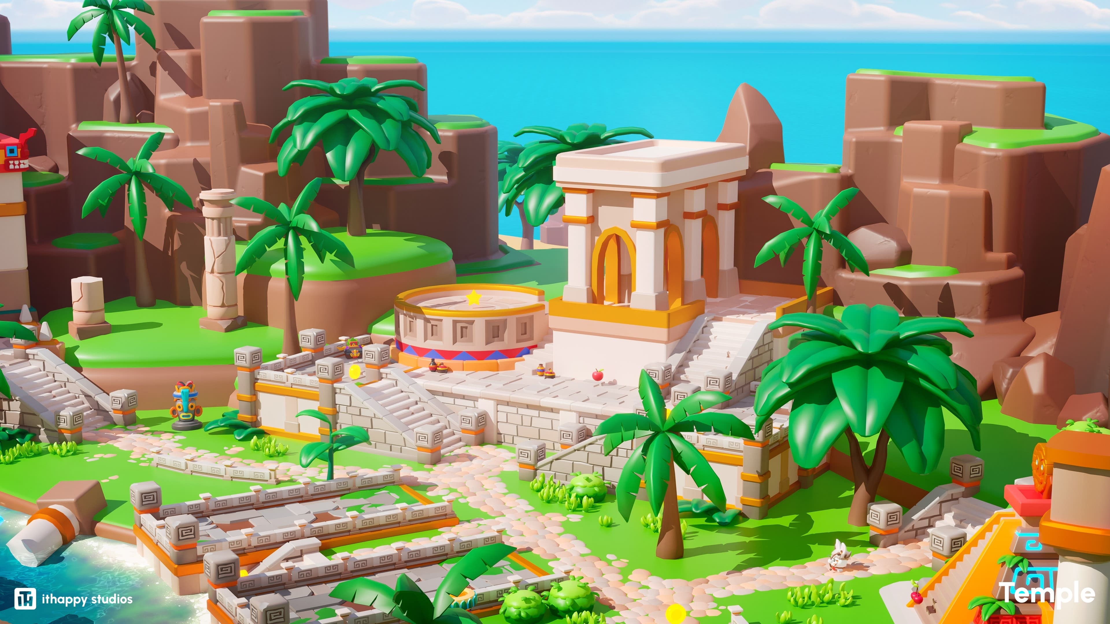 Temple 3D Model Pack | Low-Poly Jungle Temple Assets